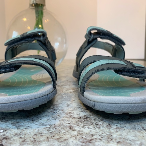 Merrell | Shoes | Merrell Womens Velcro Sedona Blue Surf Sport Sandals ...